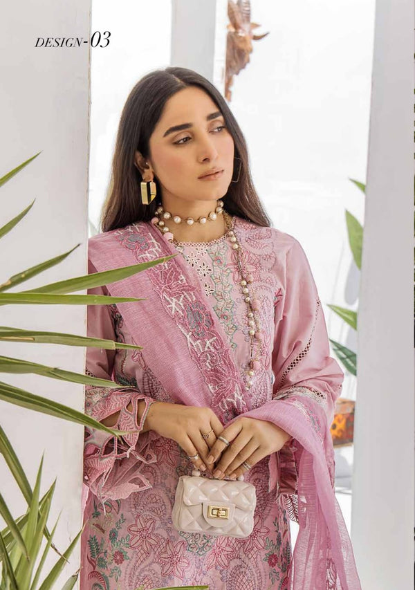 ZAFREEN BY ZARA ALI SEMI STITCHED 3PC | D-03 – Siyaab Lawn Hub